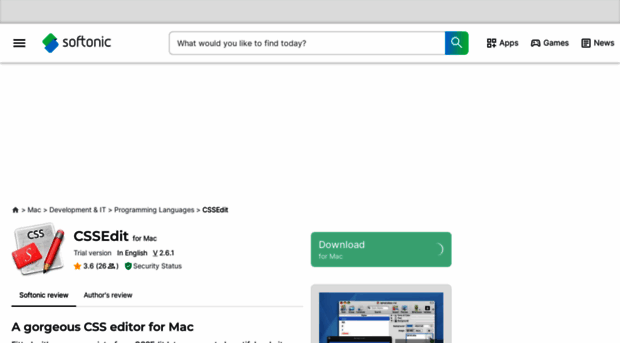 cssedit.en.softonic.com - CSSEdit for Mac - Download - CSSEdit En Softonic