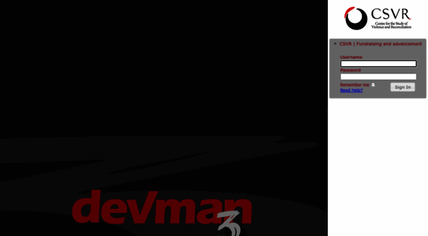 csvr.devman.co.za - Development Manager Portal - Csvr Devman