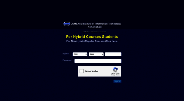 cu.vcomsats.edu.pk - COMSIS :: Student Login - Cu Vcomsats