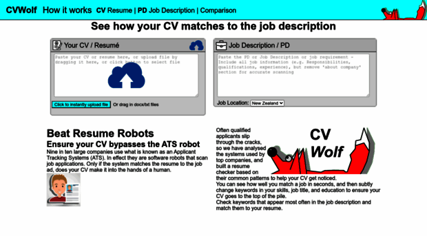 cvwolf.com - CV Wolf | Compare CV with Job ... - CV Wolf