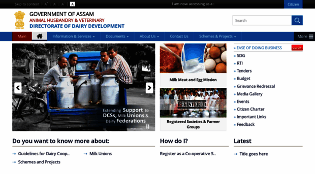 dairy.assam.gov.in - Home | Directorate of Dairy De... - Dairy Assam