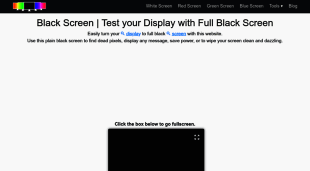 darkblackscreen.com - Black Screen Test | Display Fu... - Dark Black Screen
