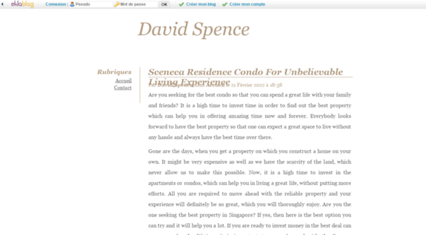 david-spence.eklablog.com - David Spence - - David Spence Eklablog