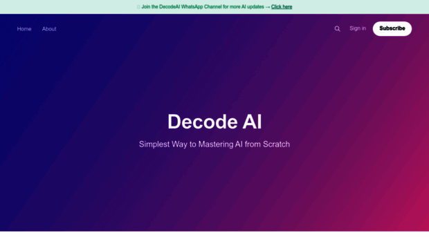 decodeai.in - Decode AI : Simplest Way to Ma... - Decode AI