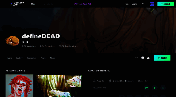 definedead.deviantart.com - defineDEAD User Profile | Devi... - DefineDEAD Deviant Art
