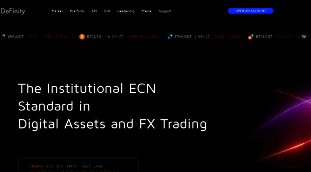 definitymarkets.com - DeFinity Markets | Digital Ass... - De Finity Markets