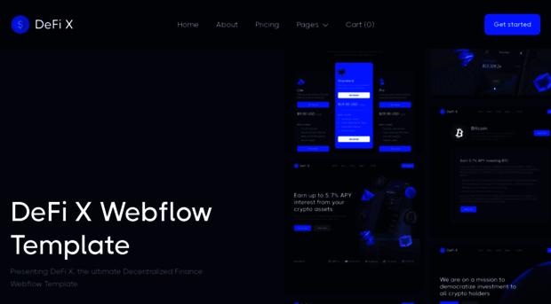 defitemplate.webflow.io - DeFi X - Webflow Ecommerce web... - De Fi Template Webflow