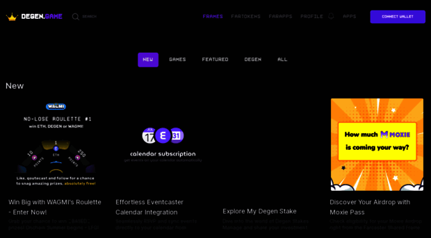 degen.game - New Frames | Degen.game - Degen