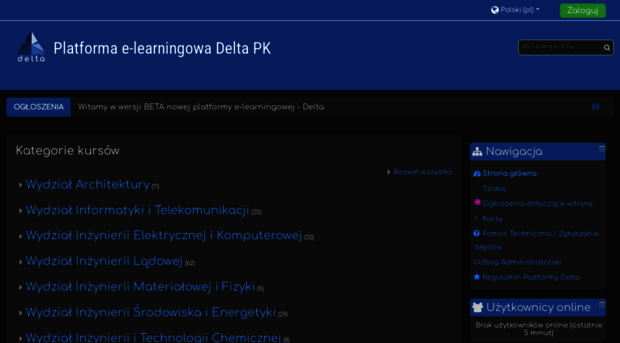 delta.pk.edu.pl - Platforma e-learningowa Delta ... - Delta PK