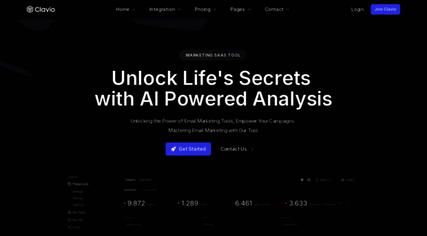 demo-clavio.framer.website - Clavio - Unlock Life's Secrets... - Demo ...