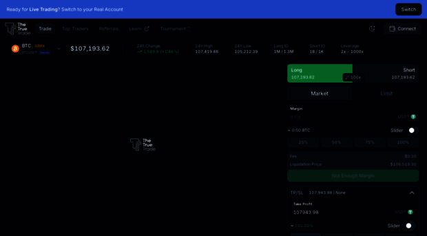 demo.thetruetrade.io - Trading | The True Trade Demo - Demo The True Trade