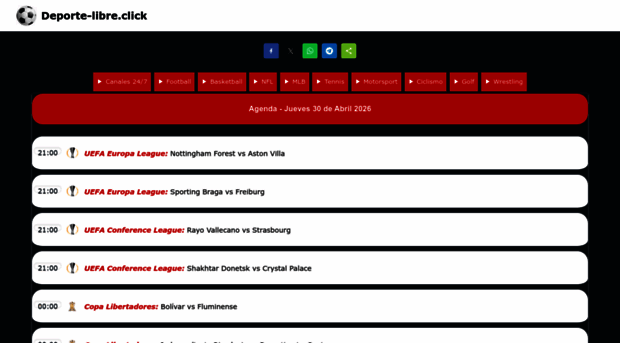 deporte-libre.click - Deporte-Libre - Futbol Libre e... - Deporte Libre
