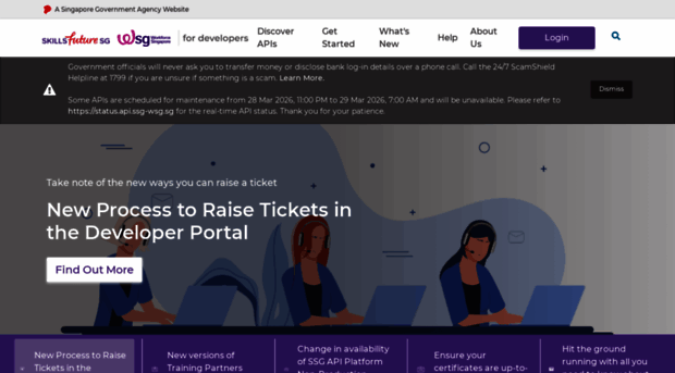developer.ssg-wsg.gov.sg - Developer Portal - Dashboard - Developer Ssg Wsg