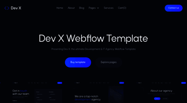 devtemplate.webflow.io - Dev X - Webflow Ecommerce webs... - Dev Template Webflow