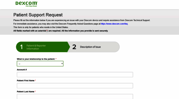 dexcom.custhelp.com - U.S. Product Support Request - Dexcom Custhelp