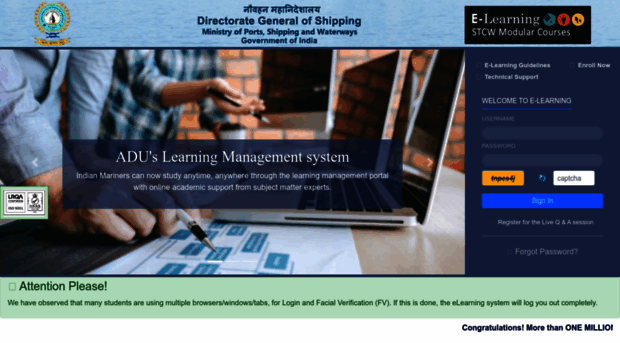 dgsstcw.aduacademy.in - DGS E-Learning – STCW Modular ... - DGS STCW Aduacademy