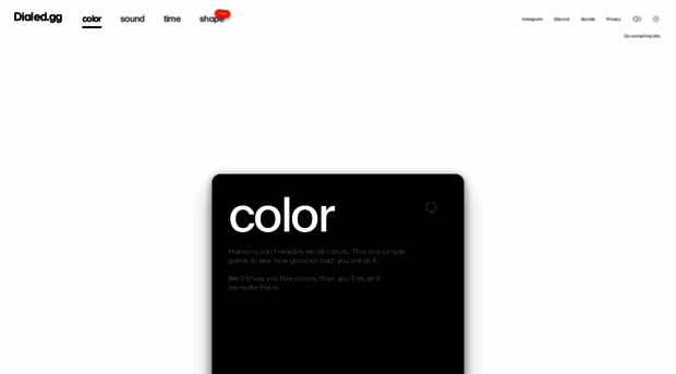 dialed.gg - Color Memory Game — How Well C... - Dialed