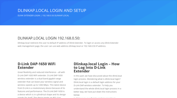 dlinkap-local.ca - Dlinkap.local | Dlink Extender... - Dlinkap Local