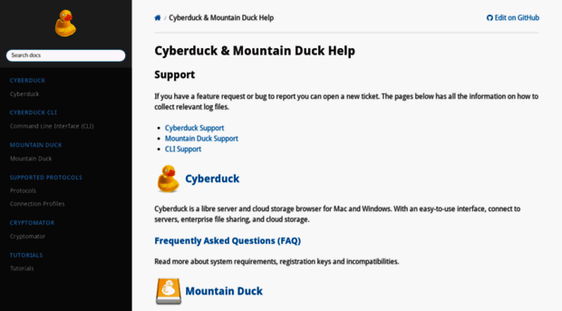 docs.duck.sh - Cyberduck & Mountain Duck Help... - Docs Duck