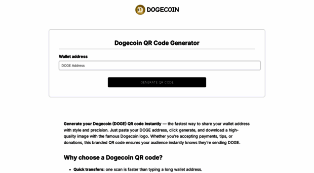 dogecoin-qr-code-generator.com - Dogecoin QR Code Generator — C ...