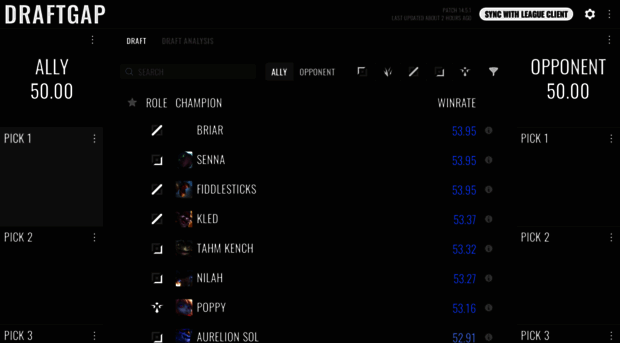 draftgap.com - DraftGap - The Ultimate League... - Draft Gap