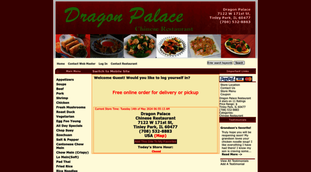 dragonpalacefood.com - Dragon Palace Chinese Restaura... - Dragon ...
