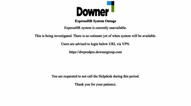 dwprod.downergroup.com - Downer Outage - Dwprod Downer Group