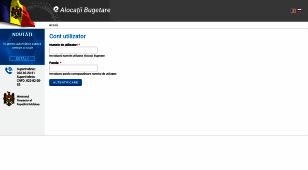 e-alocatii.mf.gov.md - Cont utilizator | Alocaţii Bug... - E Alocatii ...