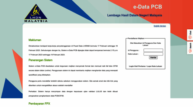 eapps.hasil.gov.my - e-Data PCB - Eapps Hasil Gov