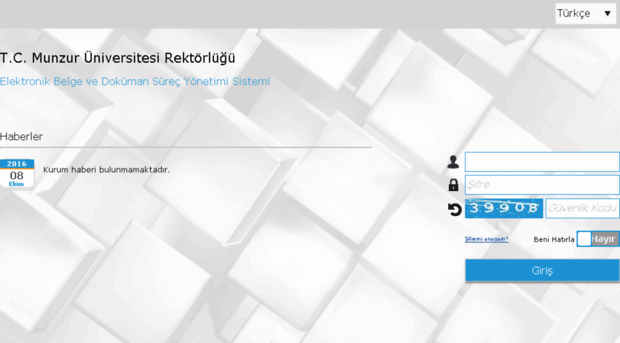 ebys.tunceli.edu.tr - enVision - Giriş Sayfası - Ebys Tunceli