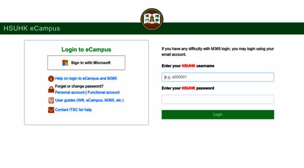 ecampus.hsu.edu.hk - eCampus Login - ECampus Hsu