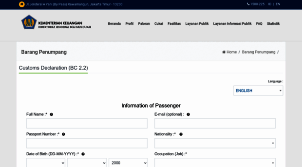 ecd.beacukai.go.id - Indonesian Customs Declaration... - E CD Beacukai