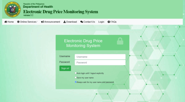 edpms.doh.gov.ph - Electronic Drug Price Monitori... - Edpms Doh