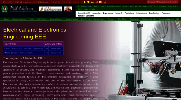 eee.mrec.ac.in - Malla Reddy (MR) Deemed To Be ... - Eee MR Ec