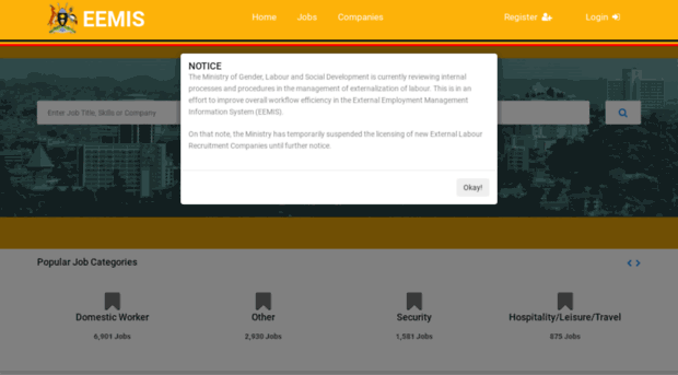 eeimis.mglsd.go.ug - Home | EEMIS - External Employ... - Eeimis Mglsd