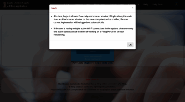 efiling-dl.ecourts.gov.in - e-Filing Login - E Filing Dl Ecourts