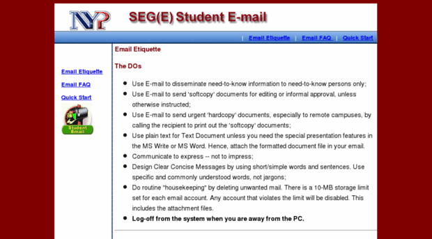 eictmail.nyp.edu.sg - SEG(E)/SIT(Infocomm) Student E... - E Ictmail Nyp