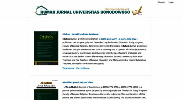 ejournal.unibo.ac.id - Rumah Jurnal Universitas Bondo... - Ejournal Unibo