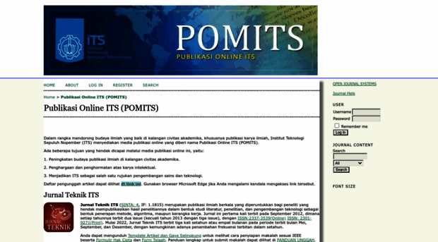 ejurnal.its.ac.id - Publikasi Online ITS (POMITS) - Ejurnal Its
