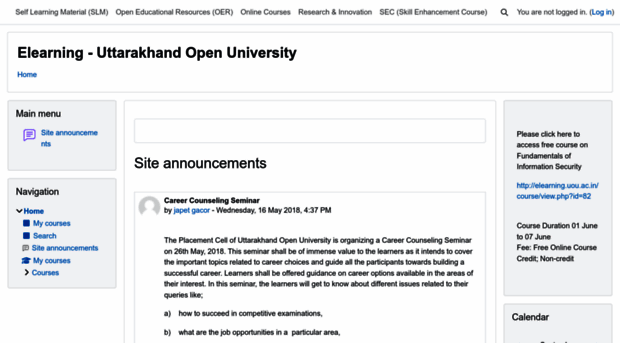 elearning2.uou.ac.in - Home | elearn - Elearn Ing2 Uou