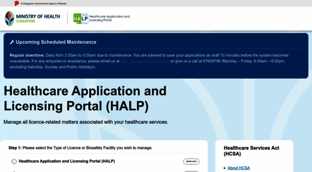 elis.moh.gov.sg - Healthcare Application and Lic... - Elis Moh