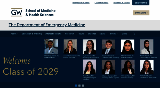 emed.smhs.gwu.edu - Welcome to the Department of E... - Emed Smhs Gwu
