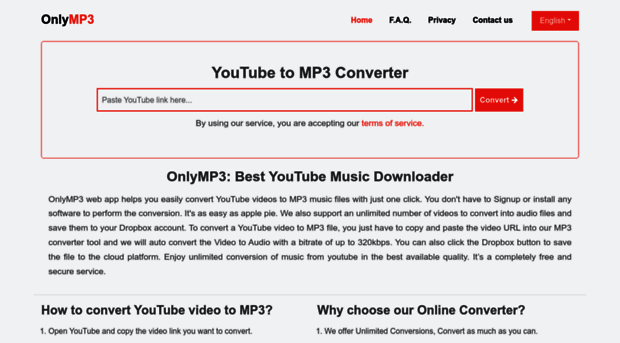 en.onlymp3.to - Free YouTube to MP3 Converter ... - En OnlyMP3
