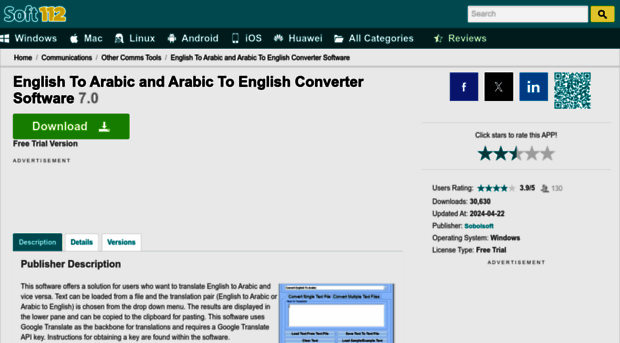 english-to-arabic-and-arabic-to-english-converter-software.soft112.com ...