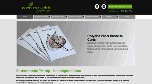 environmentalprinting.com.au - Business Cards Recycled Paper ...