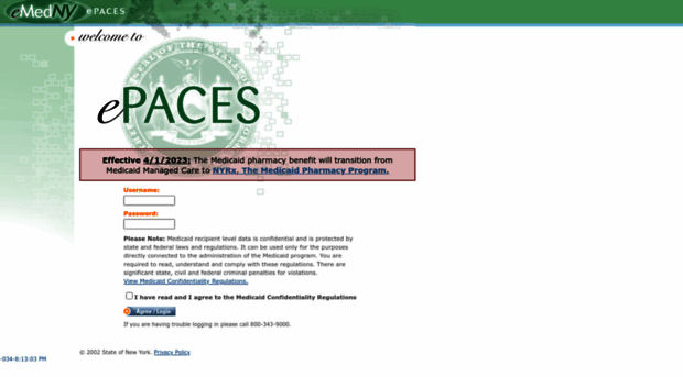 epaces.emedny.org - ePACES Login - EPACES Emedny