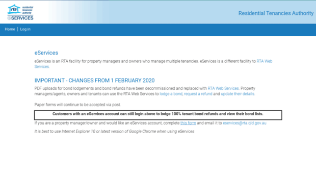 eservices.rta.qld.gov.au - Home Page - RTA | eServices - EServices RTA ...