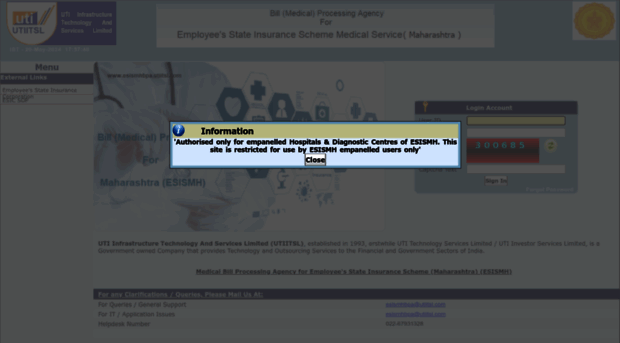 esismhbpa.utiitsl.com - Bill Processing Agency For esi... - Esismh Bpa ...