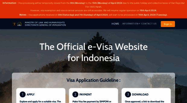 evisa.imigrasi.go.id - The Official eVisa website for... - EVisa Imigrasi