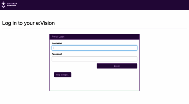 evision.sunderland.ac.uk - Log in to the portal - Evision Sunderland